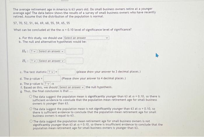 Solved α=0.10 tevel of significance level of significance? | Chegg.com