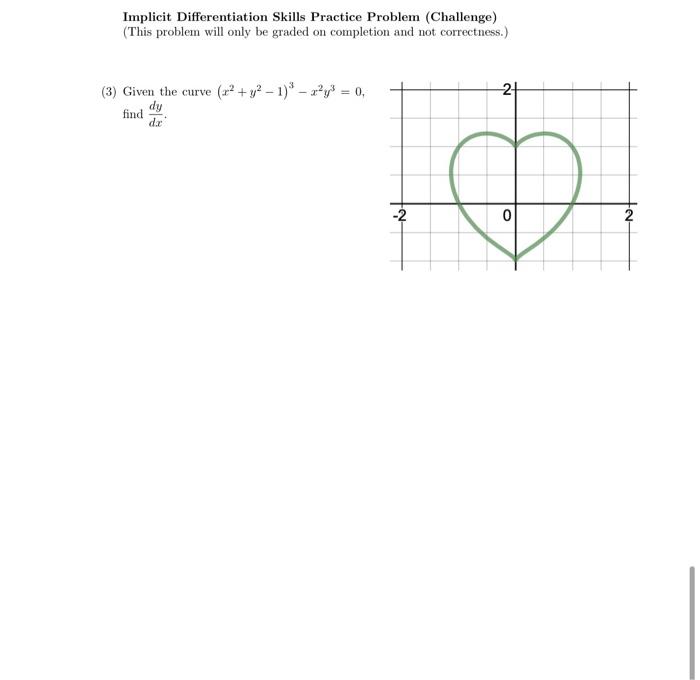 Solved Implicit Differentiation Skills Practice Problem (2) | Chegg.com