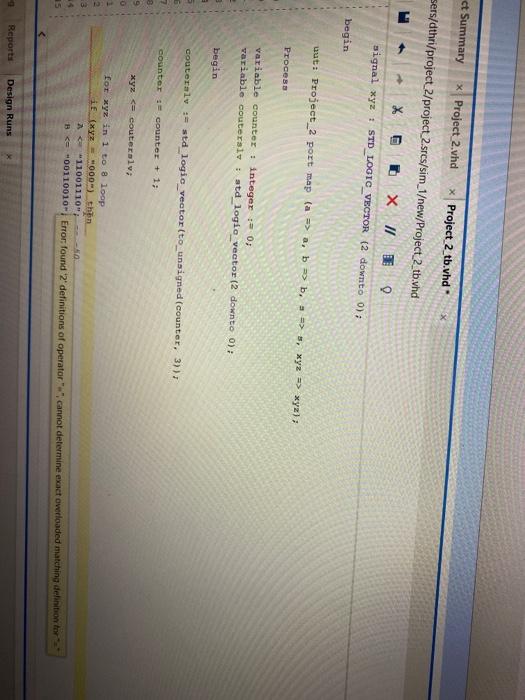 Solved This Is Vhdl Unknown Syntax Errors And Unsure Of How