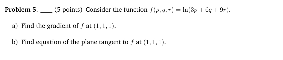 Solved Problem 5. (5 ﻿points) ﻿Consider the function | Chegg.com