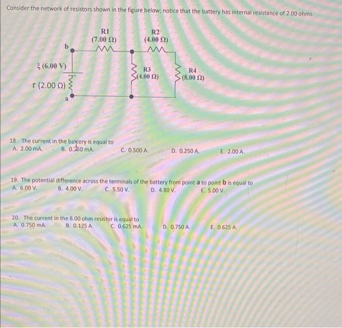 Solved Consider the network of resistors shown in the figure | Chegg.com