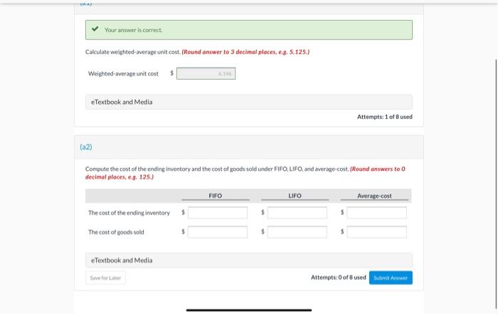 Solved Your answer is correct. Calculate weighted average | Chegg.com