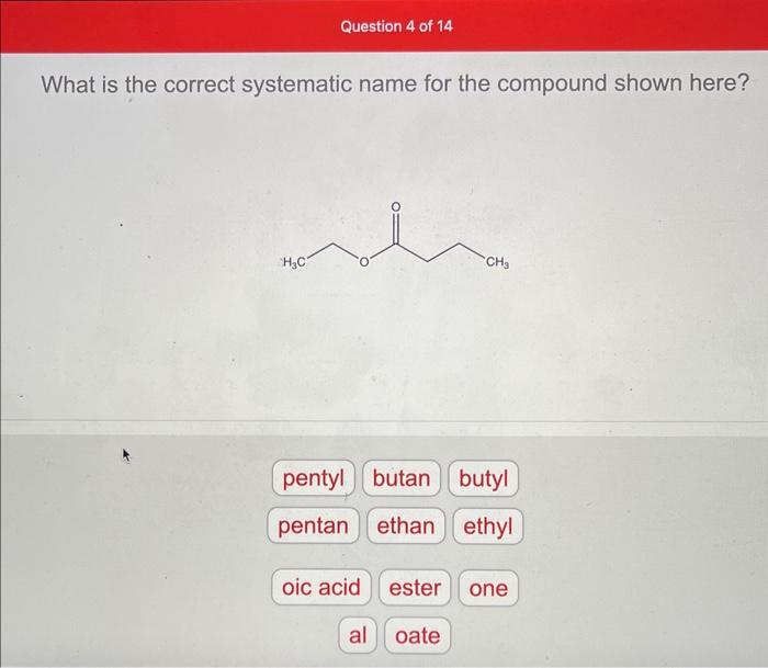 Solved What is the correct systematic name for the compound | Chegg.com