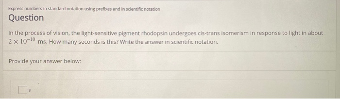 Solved Express numbers in standard notation using prefixes | Chegg.com