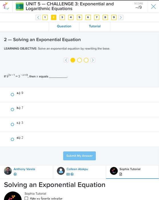 Solved UNIT 5 - CHALLENGE 3: Exponential and Logarithmic | Chegg.com