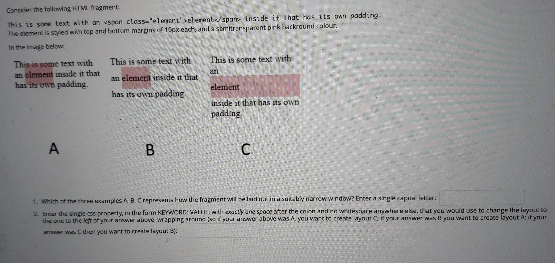 Solved Consider the following HTML fragment: This is some | Chegg.com