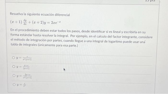 Solved Resuelva la siguiente ecuación diferencial | Chegg.com