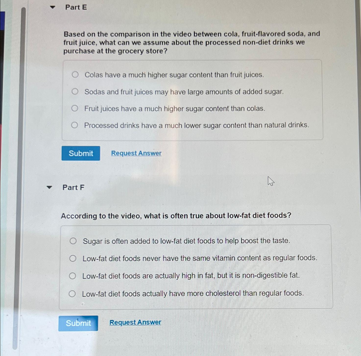 Solved Part EBased on the comparison in the video between | Chegg.com