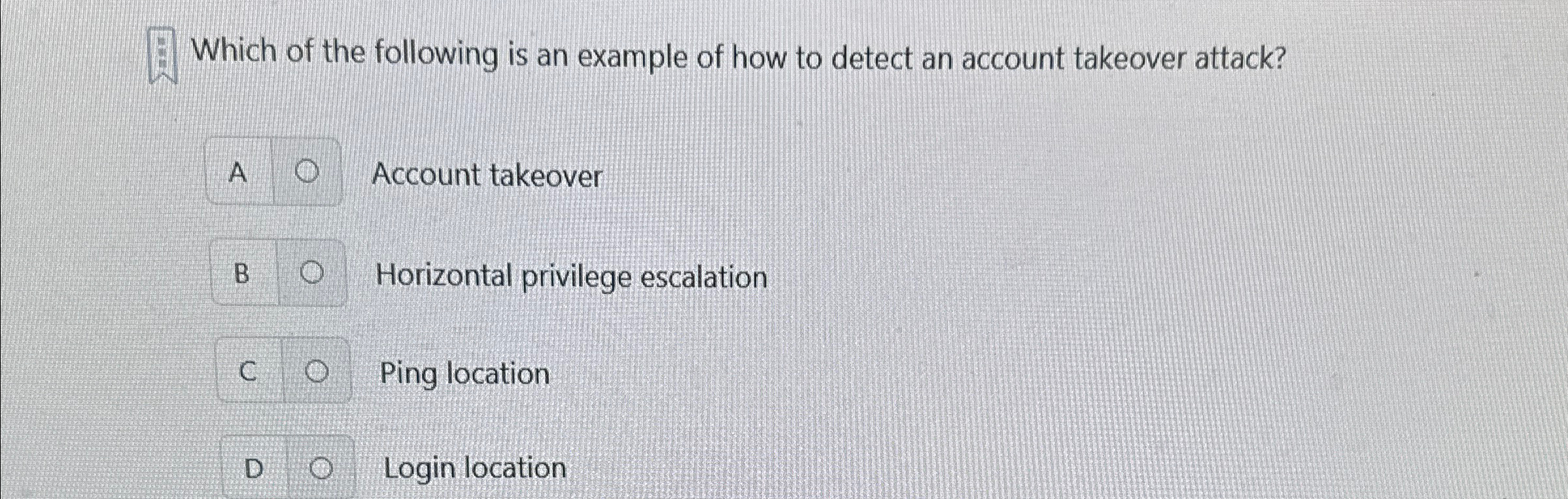 Solved Which of the following is an example of how to detect | Chegg.com