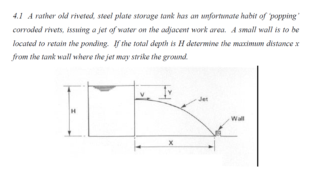 Solved 4.1 ﻿A rather old riveted, steel plate storage tank | Chegg.com
