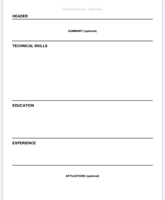 Solved create a resume webpage and use examples for text | Chegg.com