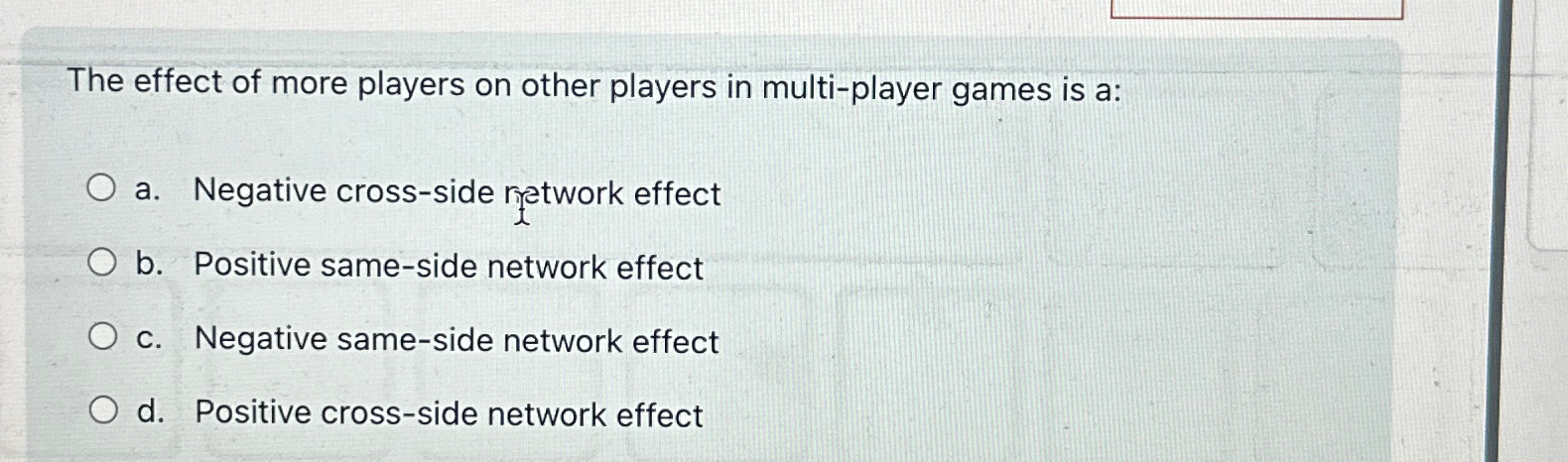 Solved The effect of more players on other players in | Chegg.com