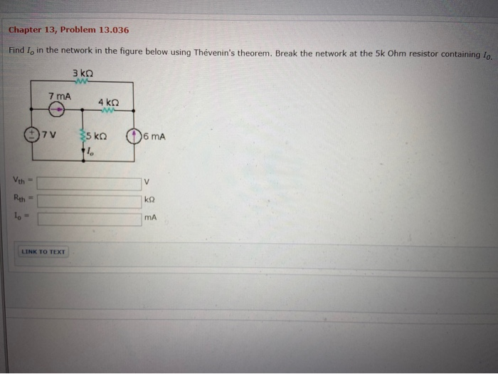 Solved Chapter 13, Problem 13.036 Find to in the network in | Chegg.com