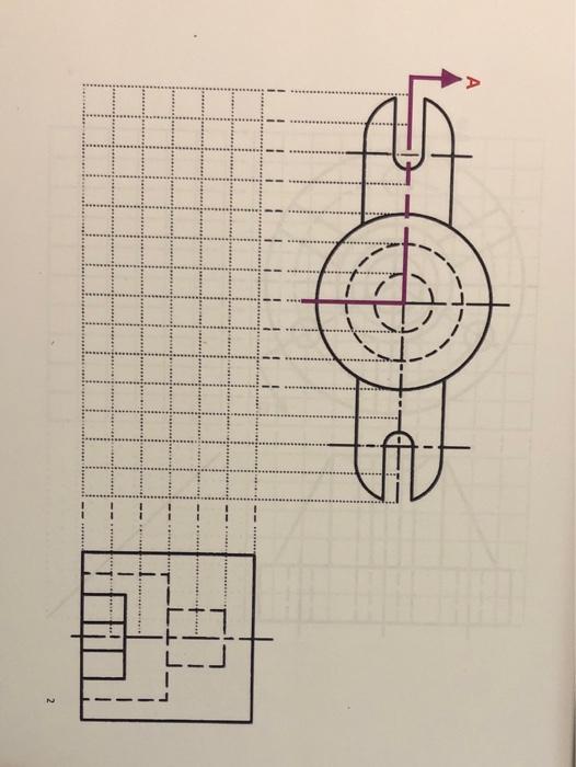 Solved Redraw the top view and create a half section view A | Chegg.com