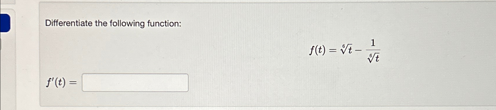 Solved Differentiate the following | Chegg.com