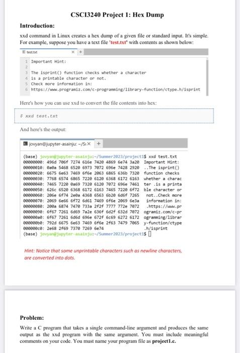Solved Introduction Xxd Command In Linux Creates A Hex Dump
