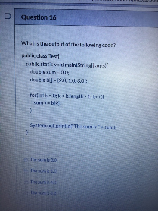 Solved CPUYO Question 10 public void foo( boolean a, boolean | Chegg.com