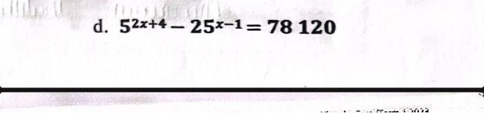 Solved 52x+4−25x−1=78120 | Chegg.com