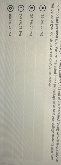 Solved an important personal goal. We are int this personal | Chegg.com