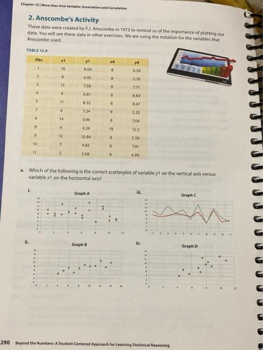 Solved Chapter 12 More than One Variable Association and | Chegg.com