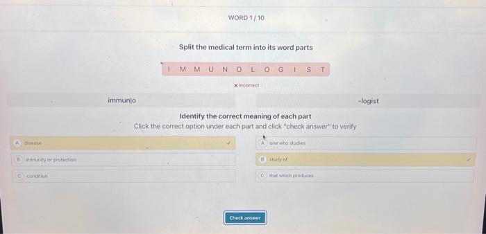 Solved A disease B) immunity or protection C condition | Chegg.com