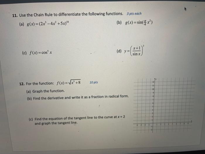 Solved (a) g(x)=(2x3−4x2+5x)18 (b) g(x)=sin(4πx2) (c) | Chegg.com