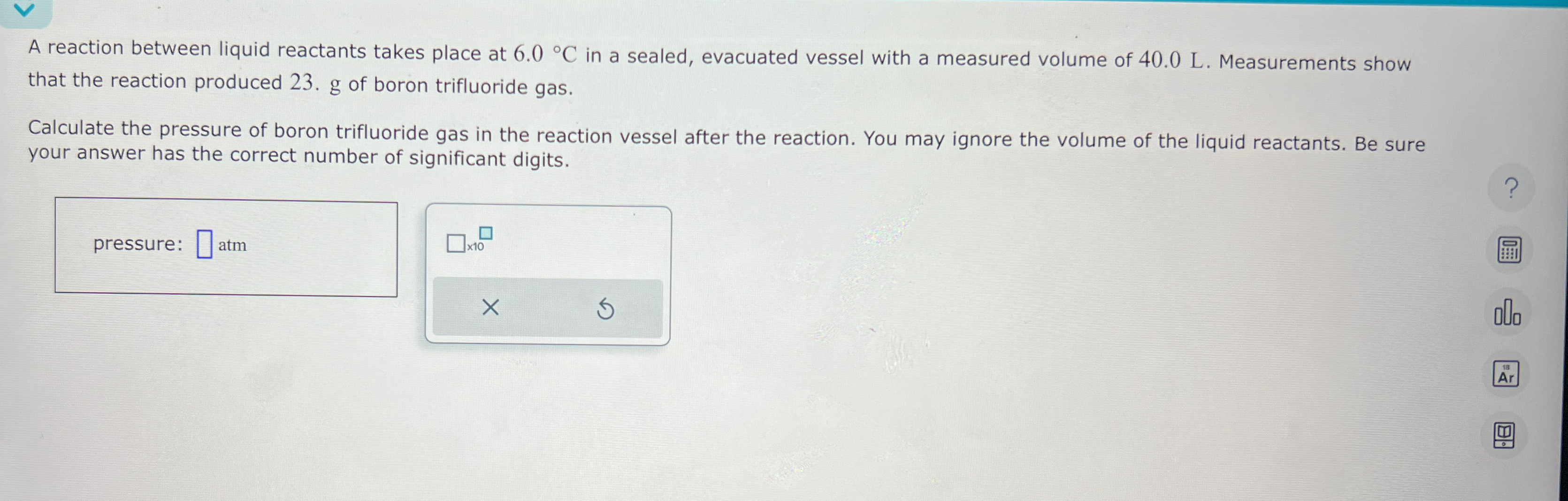 Solved A reaction between liquid reactants takes place at | Chegg.com