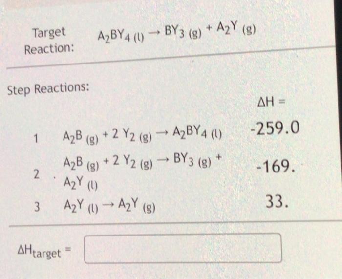 Solved Target A2by4 L →by3 G A2y G Reaction Step