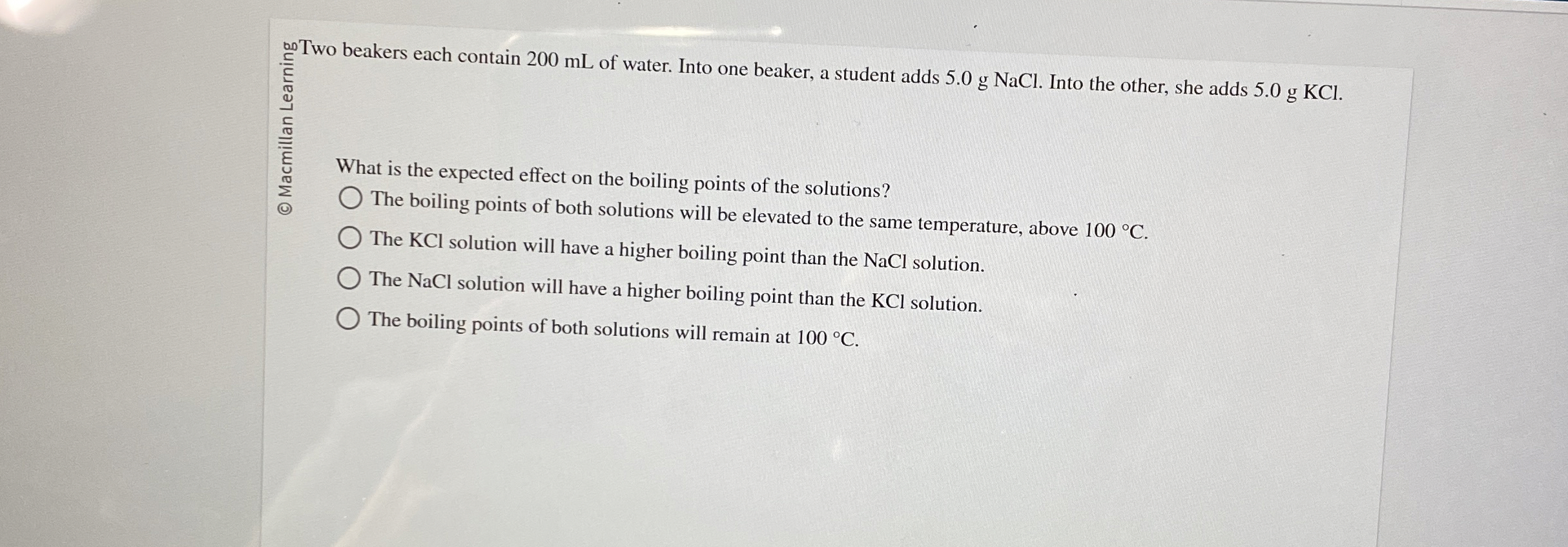 Solved What is the expected effect on the boiling points of | Chegg.com