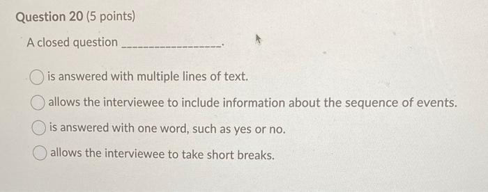 Solved A closed question is answered with multiple lines of | Chegg.com