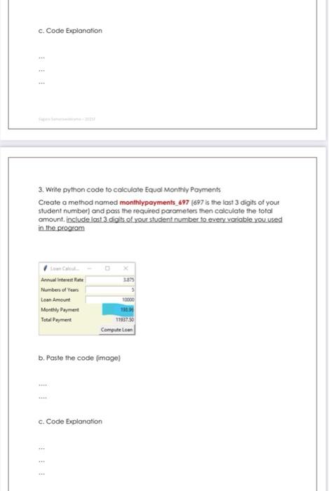 Solved Develop Loan Calculator program using Python | Chegg.com