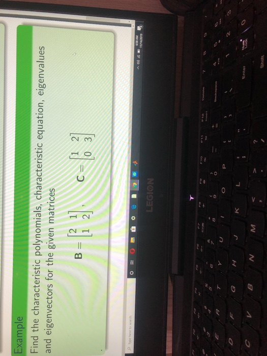 Solved Example Find the characteristic polynomials, | Chegg.com