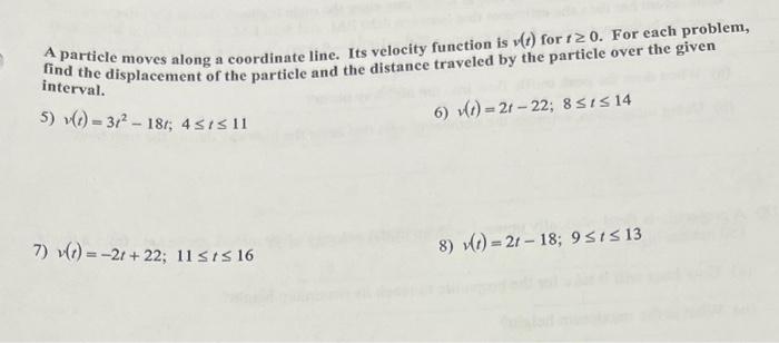Solved A particle moves along a coordinate line. Its | Chegg.com
