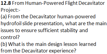 Solved From Human-Powered Flight Decavitator Project:- From | Chegg.com