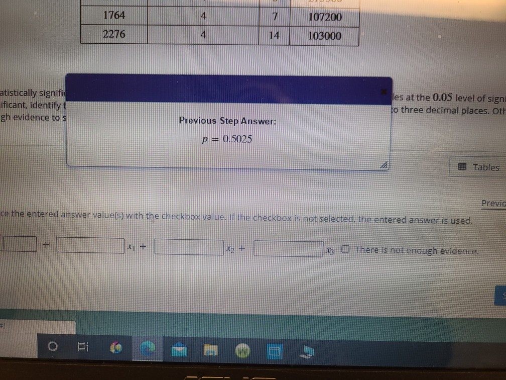 Step 2 Of 2 Determine If A Statistically