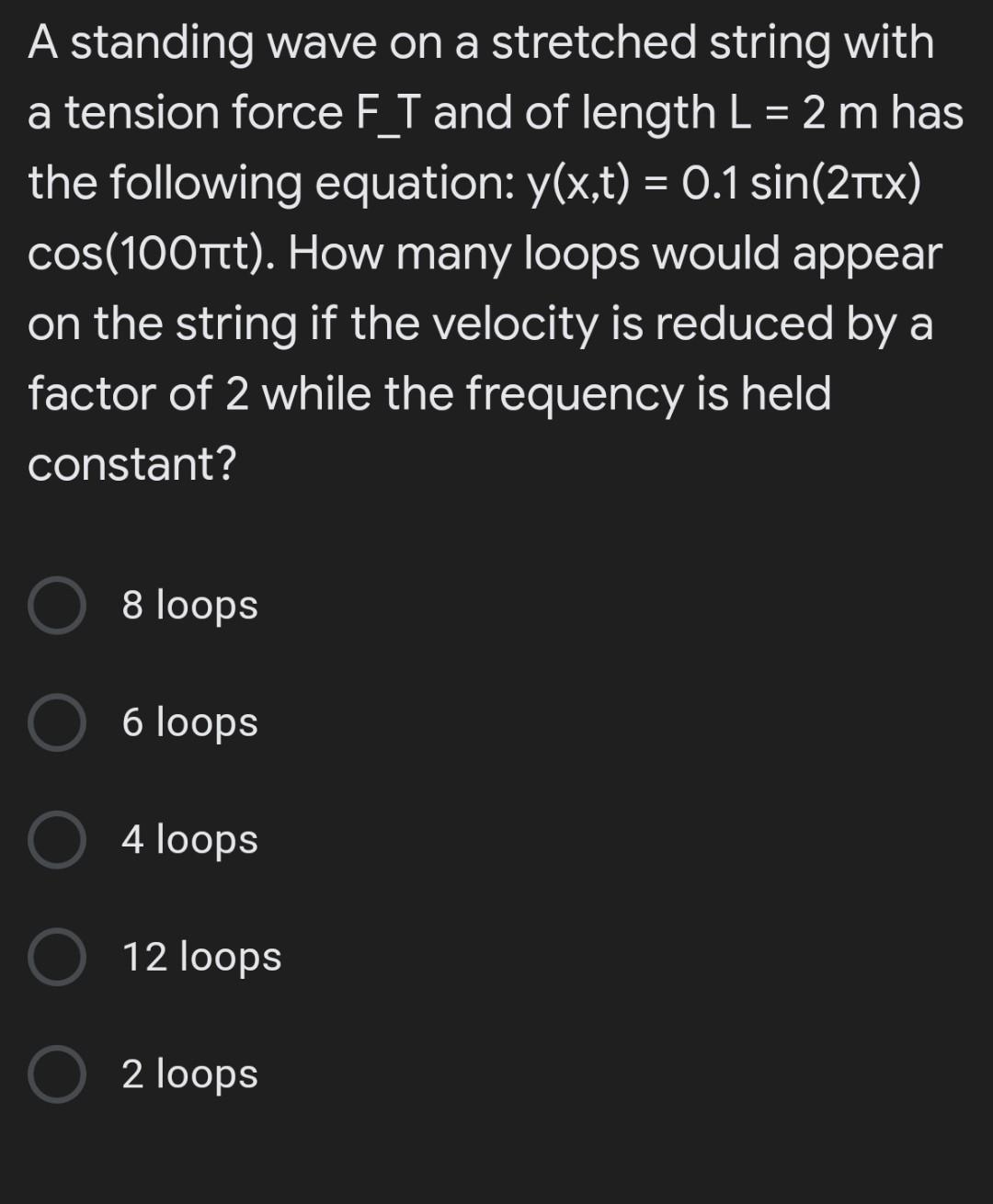 Solved A standing wave on a stretched string with a tension | Chegg.com