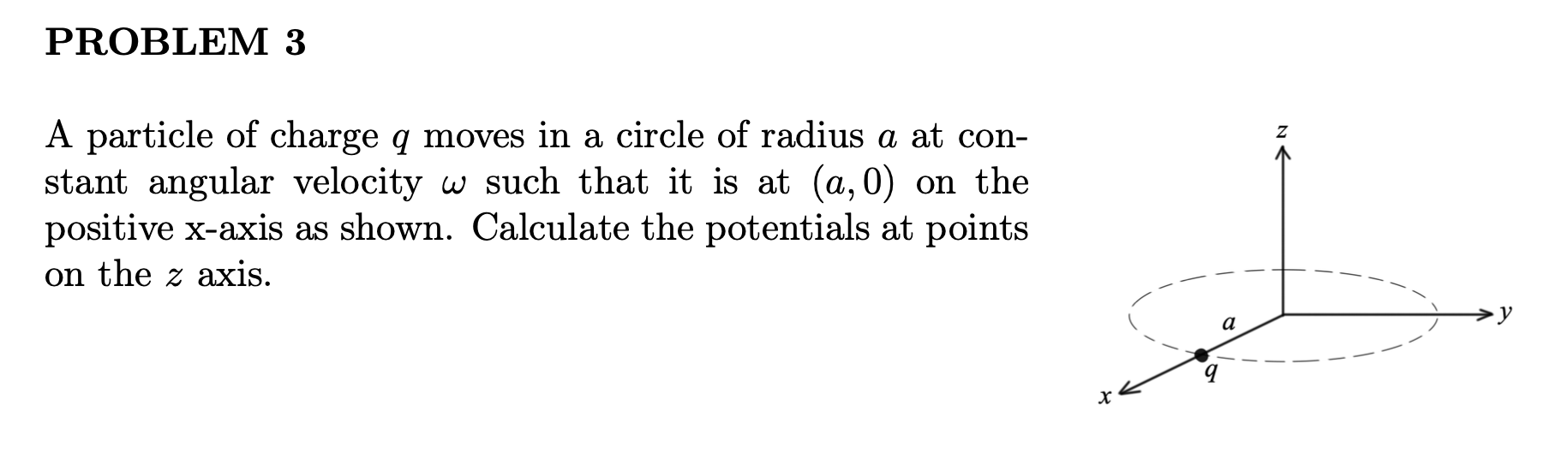 Solved PROBLEM 3A particle of charge q ﻿moves in a circle of | Chegg.com