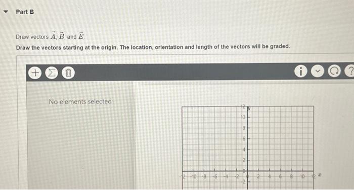Solved Let A=4 ^−2 ^,B=−3 ^+5 ^, and E=2A+3B.Draw vectors | Chegg.com