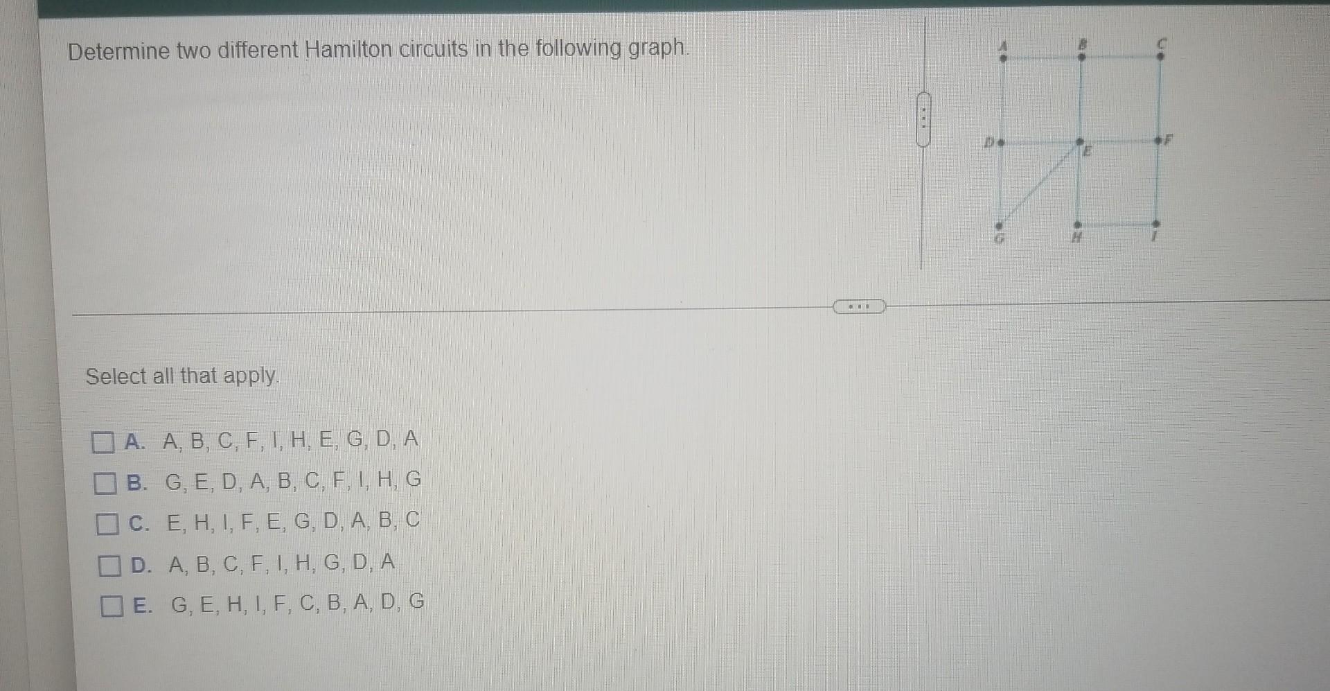 Solved Determine two different Hamilton circuits in the | Chegg.com