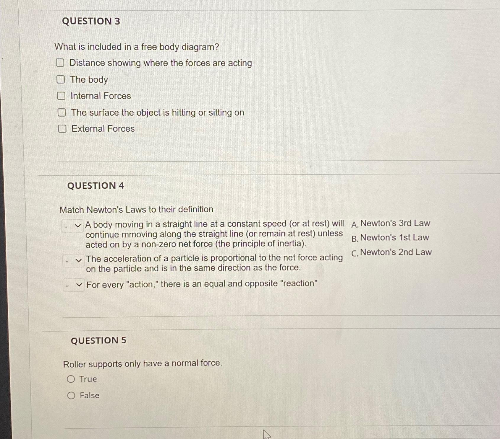 Solved QUESTION 3What is included in a free body | Chegg.com