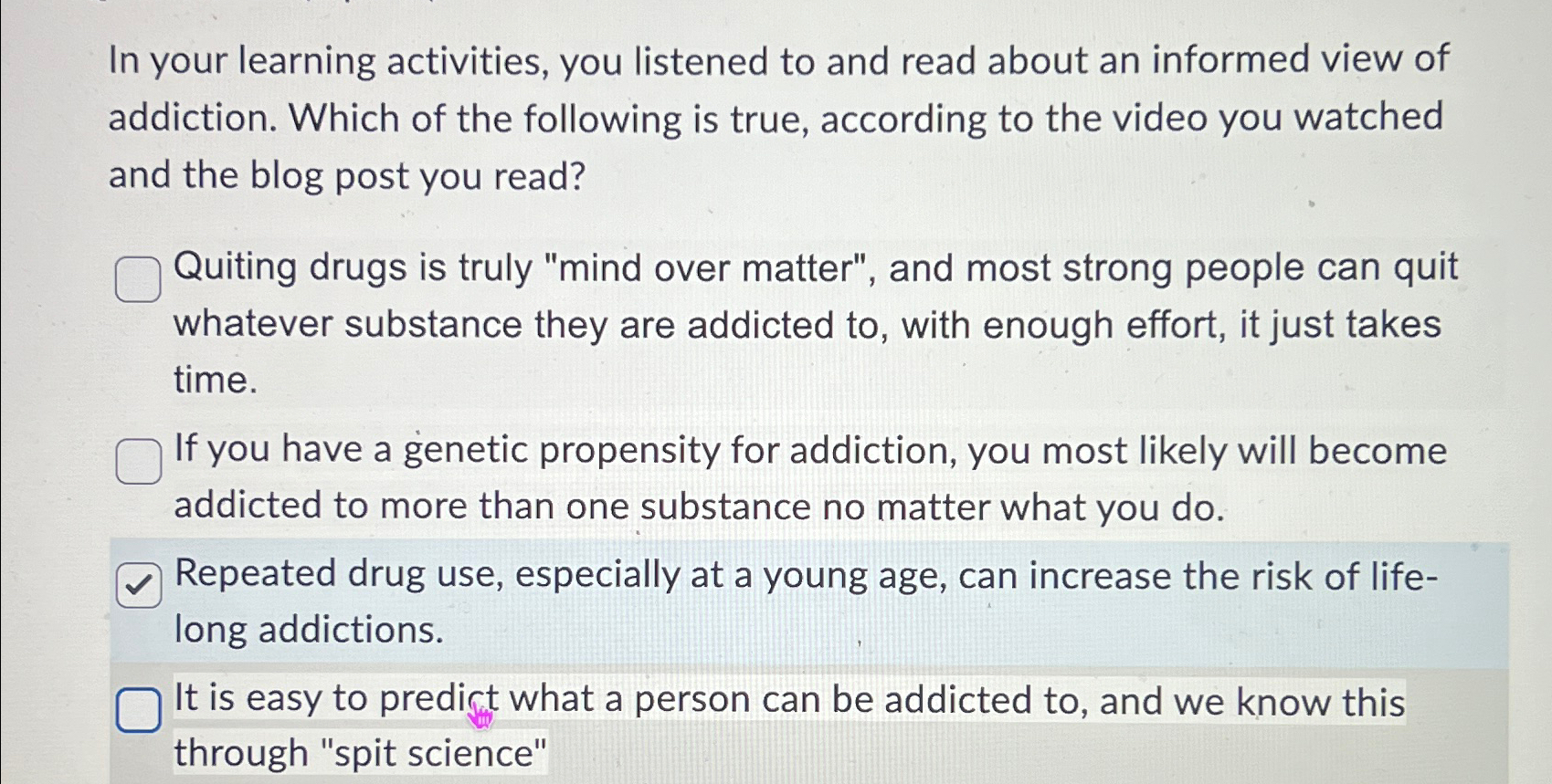 Solved In your learning activities, you listened to and read | Chegg.com