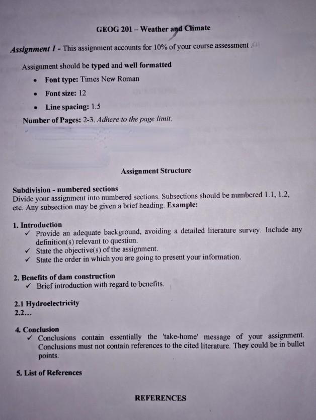 Solved * ASSIGNMENTI - Global Warming and Climate Change For | Chegg.com