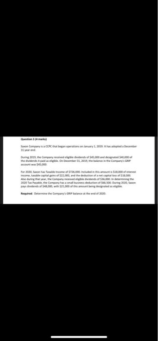 Question வா Company isa CCC that began tomar decom | Chegg.com