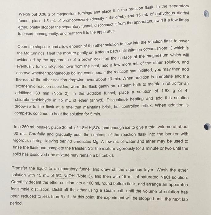 Solved Need help calculating the theoretical yield of the | Chegg.com
