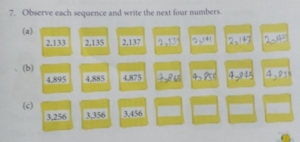 Solved Observe each sequence and write the next four | Chegg.com