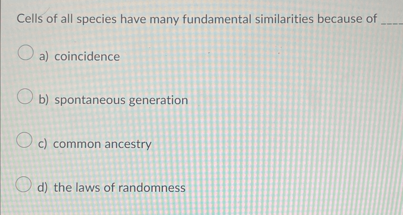 Solved Cells of all species have many fundamental | Chegg.com