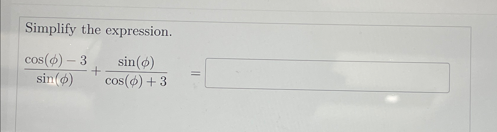 Solved Simplify the | Chegg.com