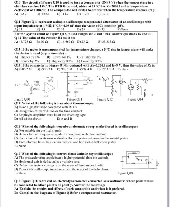 Solved Q10 The circuit of Figure Q10 is used to turn a | Chegg.com