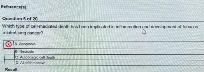 Solved Which type of cell-mediated death has been implicated | Chegg.com