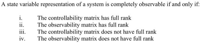 Solved A state variable representation of a system is | Chegg.com